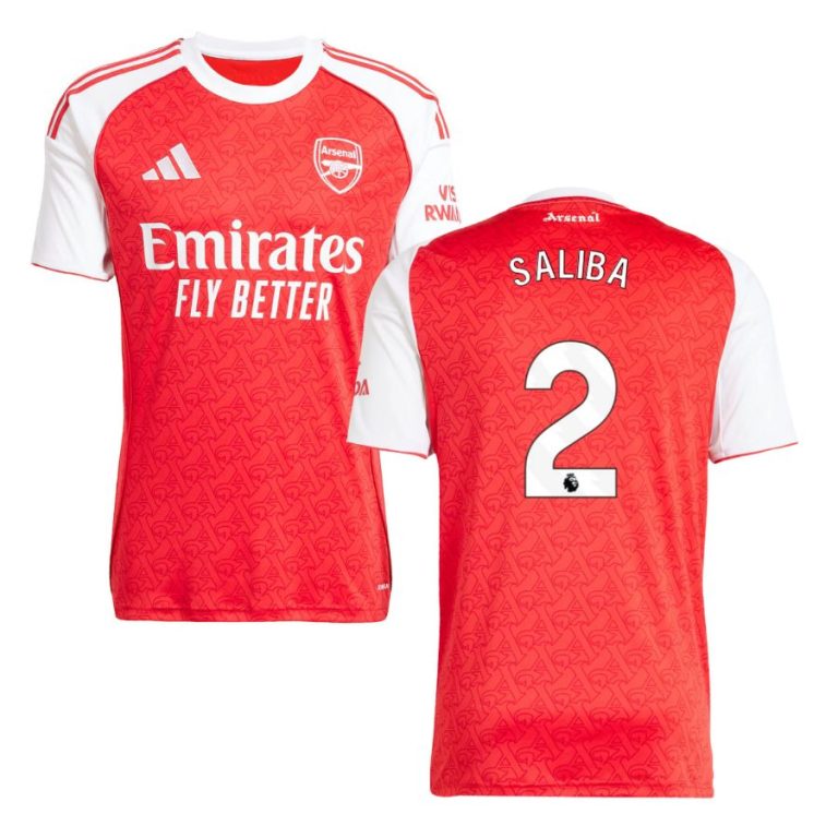 Maillot Arsenal Domicile 2025 2026 Saliba | Foot Dealer