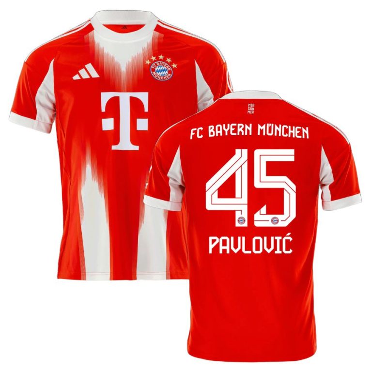 Bayern Munich Home Jersey 2025 2026 Pavlovic | Football Dealer