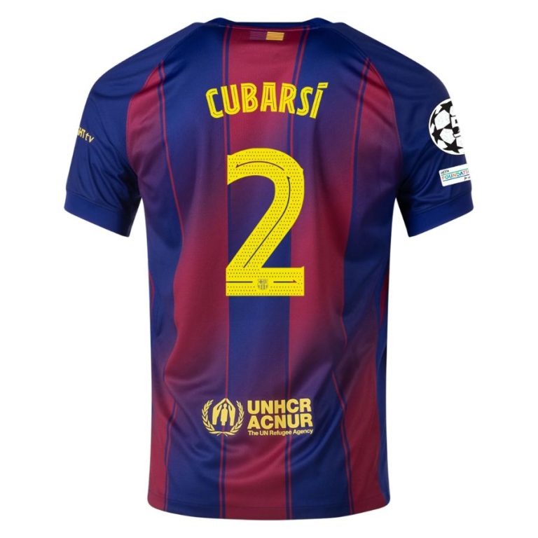 Camiseta local del Barça para niños 2025-2026 Cubarsi UCL | Foot Dealer
