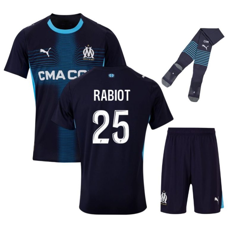 Maillot Kit Enfant OM Exterieur 2025 2026 Rabiot | Foot Dealer