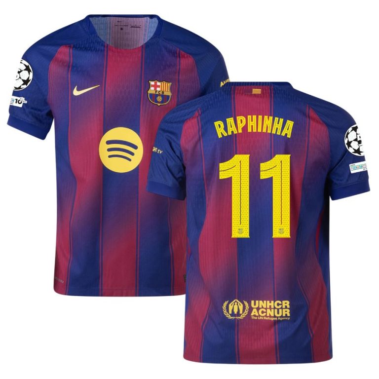 Barca Home Match Shirt 2025 2026 Raphinha UCL | Foot Dealer