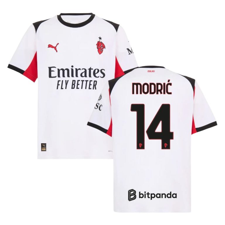 Maillot Milan AC Exterieur 2025 2026 Modric | Foot Dealer