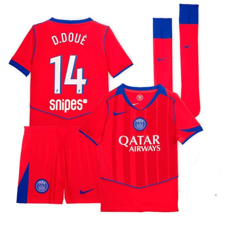 เสื้อแข่งเด็กชุดที่สามของ PSG 2025 2026 Désiré Doué | ตัวแทนจำหน่ายเท้า