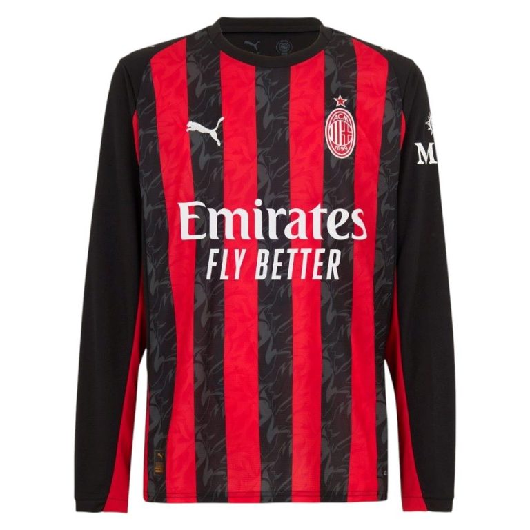 Camiseta del AC Milan local 2025 2026 mangas largas | Distribuidor de ...
