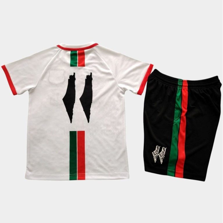 Maglia FC Palestine per i zitelli bianca 2025 arabu | Foot Dealer